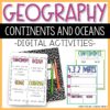 Low-Prep Continents And Oceans Activities - Priceless Ponderings