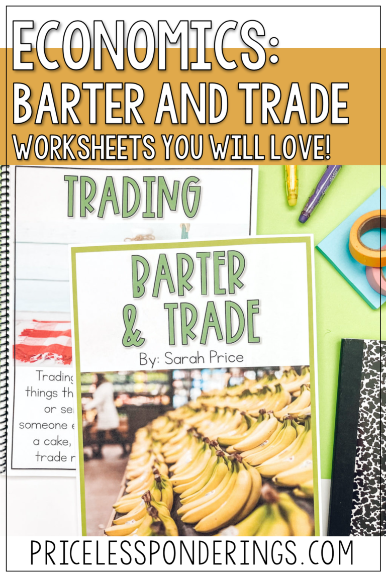Bartering And Trading Worksheets That You Will Love - Priceless Ponderings