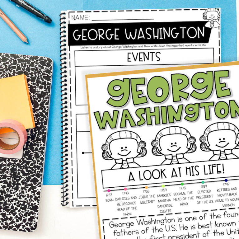 Simple George Washington Activities For Teaching About America's First ...