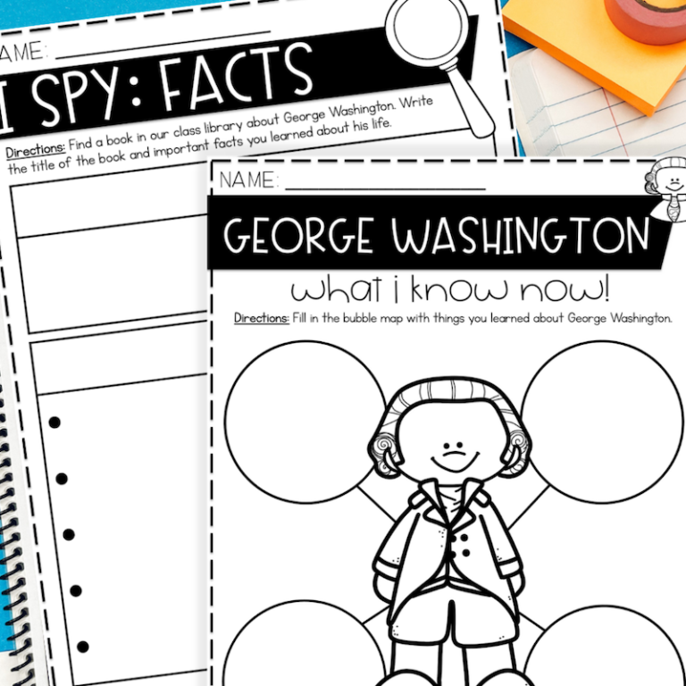 Simple George Washington Activities For Teaching About America's First ...