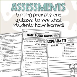 Public Officials & Government Leaders Activities | 2nd And 3rd Grade ...