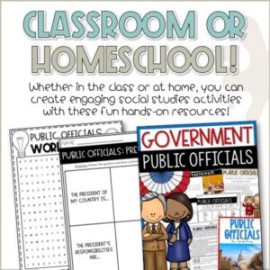 Public Officials Worksheets And Digital Activities | 2nd & 3rd Grade ...