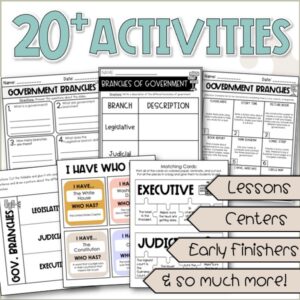 Branches Of Government Social Studies Resource For 2nd Grade ...