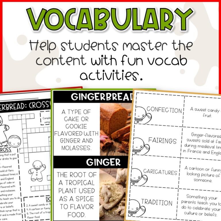 Gingerbread Worksheets For Social Studies, Math, And ELA | December ...