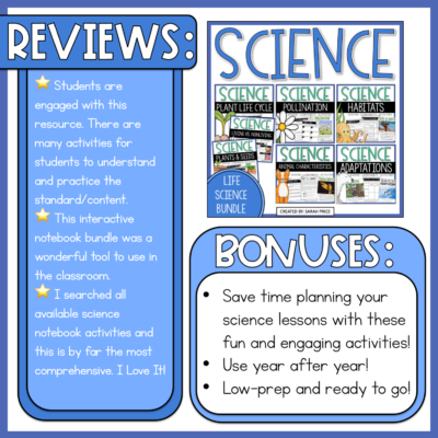 Life Science Interactive Notebook & Labs BUNDLE | Life Cycles Plants ...