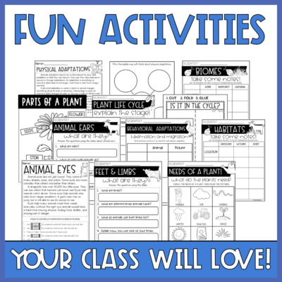 Life Science Interactive Notebook & Labs BUNDLE | Life Cycles Plants ...