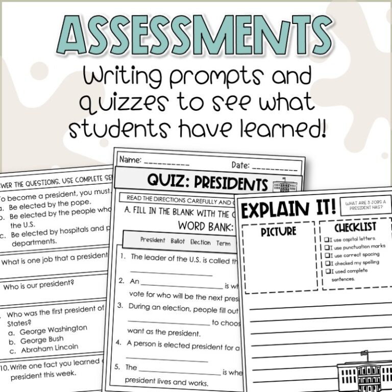 U.S. Presidents Activities And Worksheets | Presidents Day Lesson Plans ...