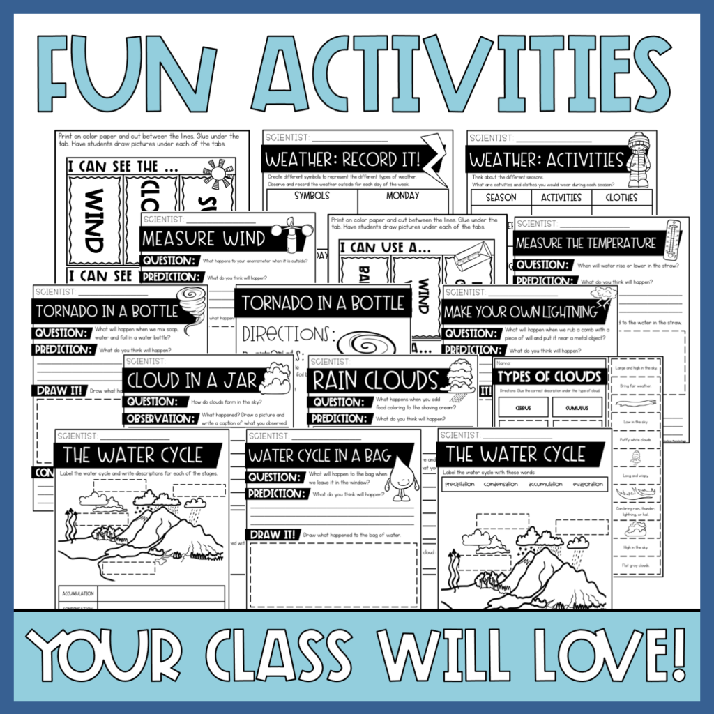 Weather Activities Interactive Science Notebook 2nd 3rd Grade Science ...