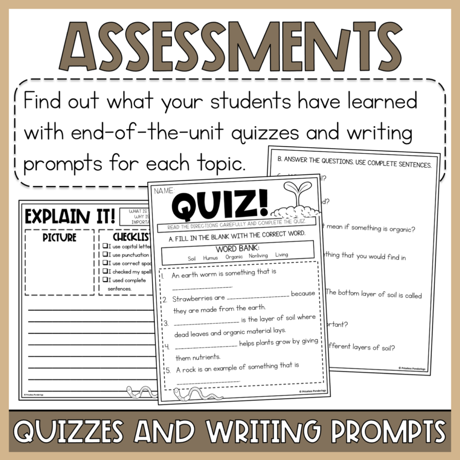 2nd & 3rd Grade Earth Science - Types Of Soil Activities & Layers Of ...