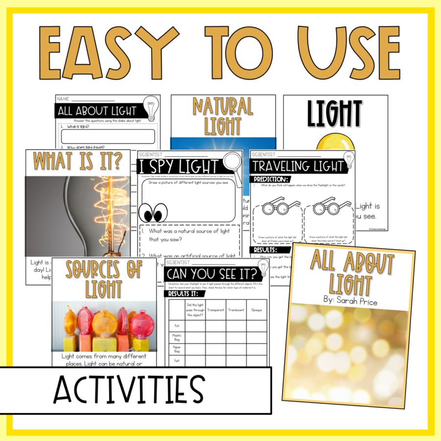Forms Of Energy Worksheets Light Heat And Sound Activities - Priceless ...