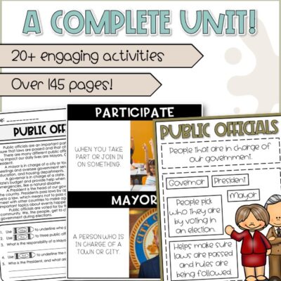 Public Officials & Government Leaders Activities | 2nd And 3rd Grade ...