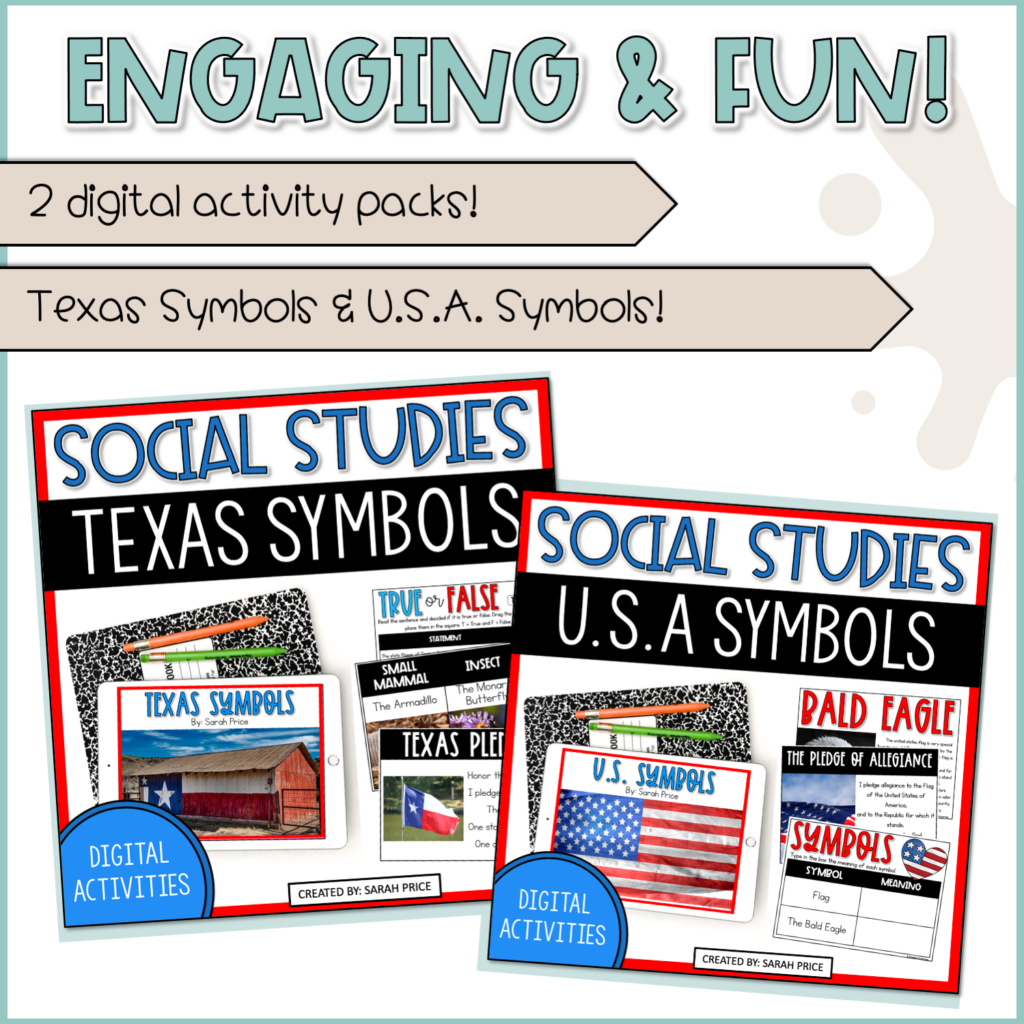 Texas Symbols And U.S.A. Symbols Digital Activities - Priceless Ponderings