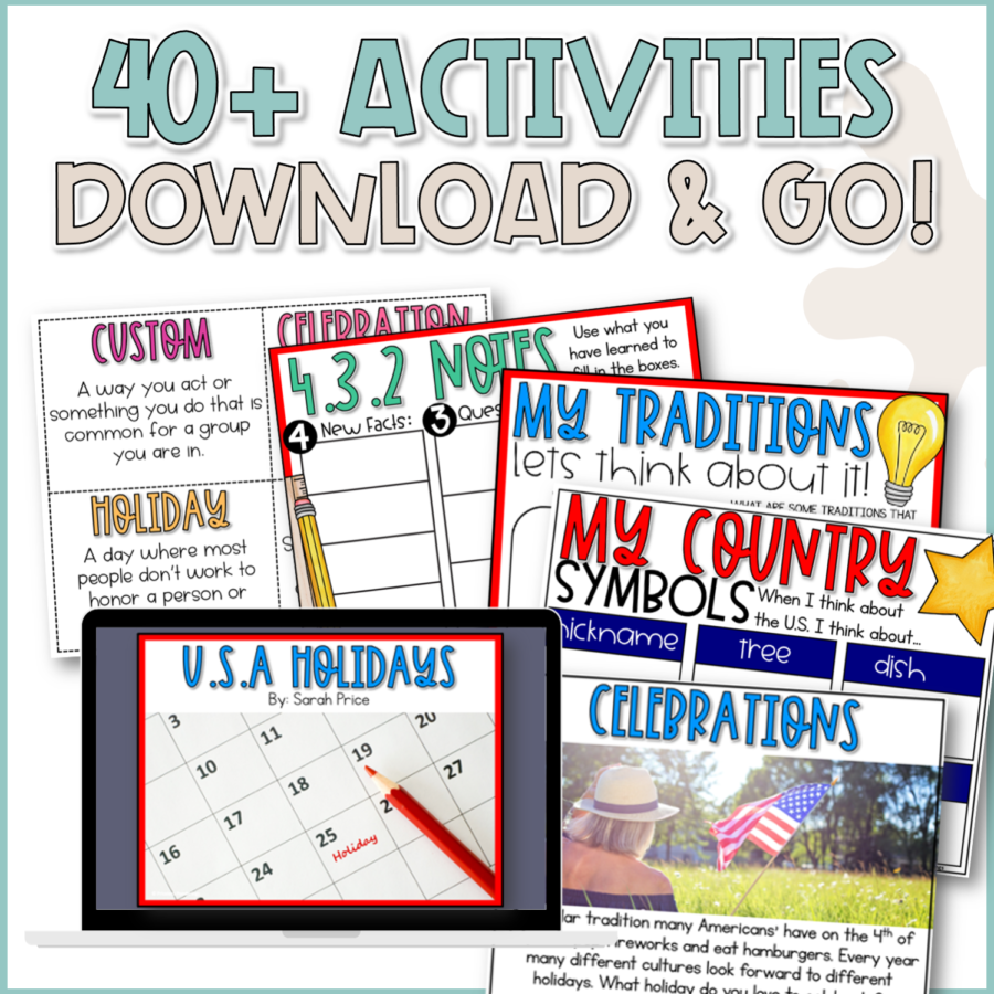 U.S. Symbols Patriotic Symbols And National Holidays Digital Activities ...