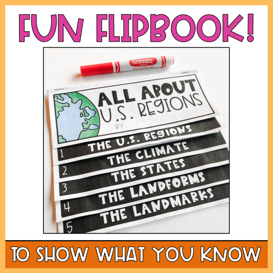 5 U.S. Regions Activities & Worksheets - 2nd, 3rd & 4th Grade Geography ...