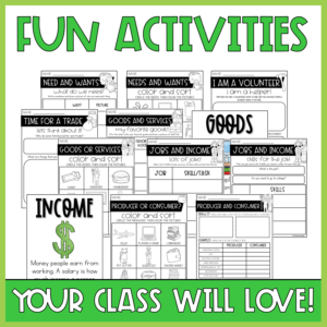 2nd Grade Social Studies Economics Activities | Goods Services Trade ...