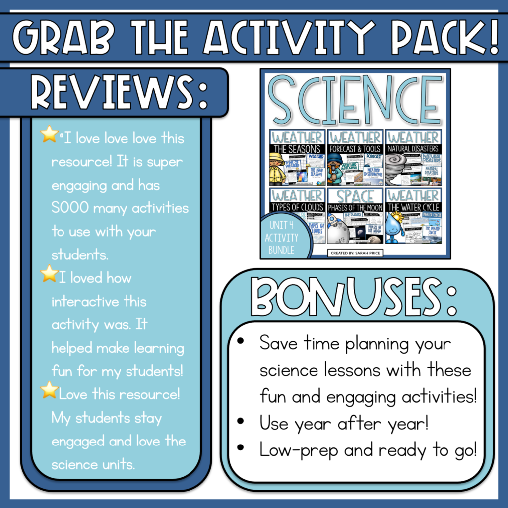Weather Activities Science Anchor Charts 2nd 3rd Grade Science Posters ...