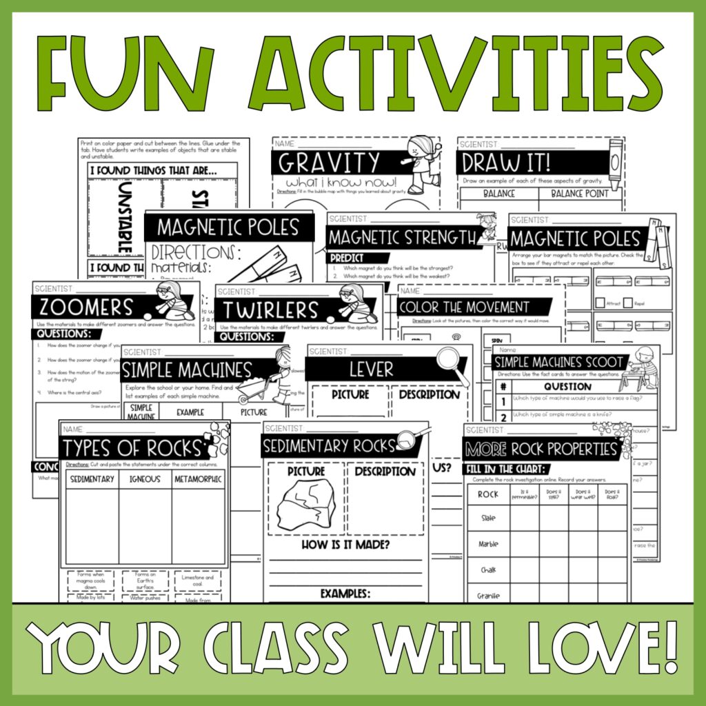 Print And Digital Earth Science | Physical Science Activities Science ...