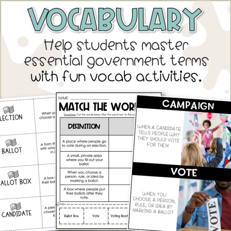 Mock Election Voting Activities | Student Government - Priceless Ponderings