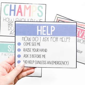 Classroom Management CHAMPS Posters - Priceless Ponderings