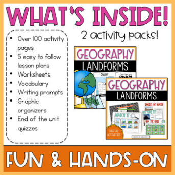 Landforms And Bodies Of Water Worksheets And Digital Activities Bundle ...