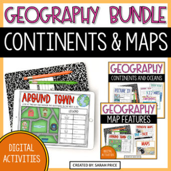 2nd Grade Geography Continents, Oceans & Map Skills - Digital Bundle ...