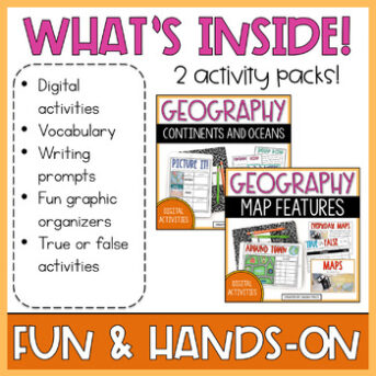 2nd Grade Geography Continents, Oceans & Map Skills - Digital Bundle ...