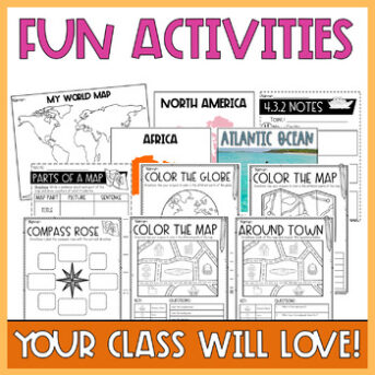 2nd Grade Geography Continents, Oceans & Map Skills - Print & Digital ...