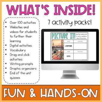 2nd & 3rd Grade Geography Digital Activities Bundle - Landforms, Maps ...