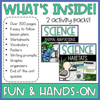 Habitats And Animal Adaptations Activities And Worksheet Bundle ...