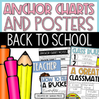 Back To School Anchor Charts And Classroom Rules Posters - Priceless ...
