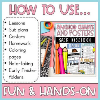 Back To School Anchor Charts And Classroom Rules Posters - Priceless ...