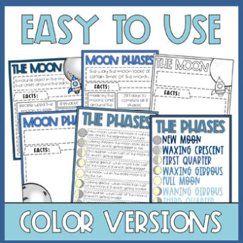 Phases Of The Moon Posters - 2nd & 3rd Grade Astronomy Science Posters ...