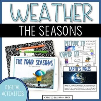 Types Of Weather & Four Seasons Activities - 2nd & 3rd Grade Digital ...