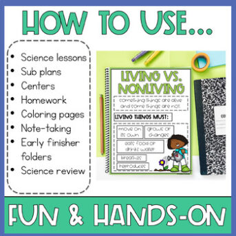 1st & 2nd Grade Life Science Posters - Living & Non-Living Things ...