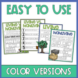 1st & 2nd Grade Life Science Posters - Living & Non-Living Things ...