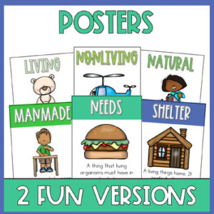 1st & 2nd Grade Life Science Posters - Living & Non-Living Things ...