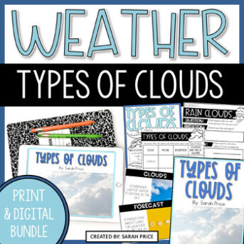 Types Of Clouds Unit - 2nd And 3rd Grade Science Worksheets And Digital ...
