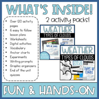 Types Of Clouds Unit - 2nd And 3rd Grade Science Worksheets And Digital ...