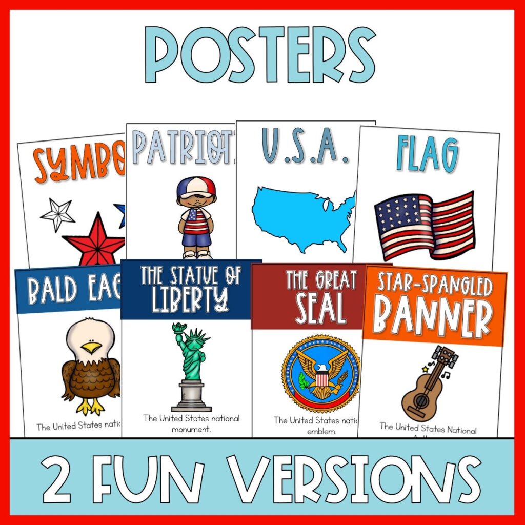 U.S. Symbols And United States Anchor Charts And Social Studies Posters ...