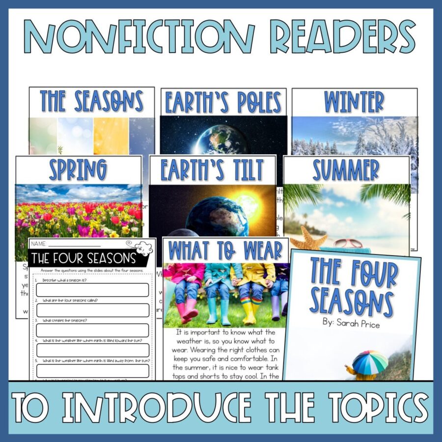 Types Of Weather & Four Seasons Activities - 2nd & 3rd Grade Earth ...