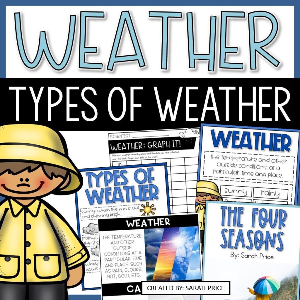 Types Of Weather & Four Seasons Activities - 2nd & 3rd Grade Earth ...