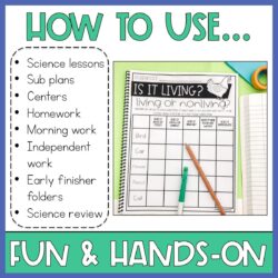 1st & 2nd Grade Life Science - Living & Non-Living Things Activities ...