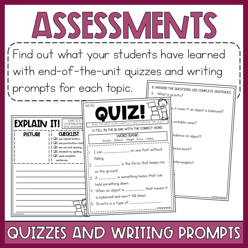 Gravity & Balance Activities, Lessons, Worksheets - 2nd & 3rd Grade ...