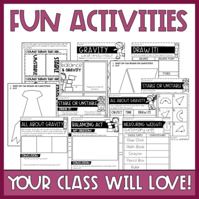 Gravity & Balance Activities, Lessons, Worksheets - 2nd & 3rd Grade ...
