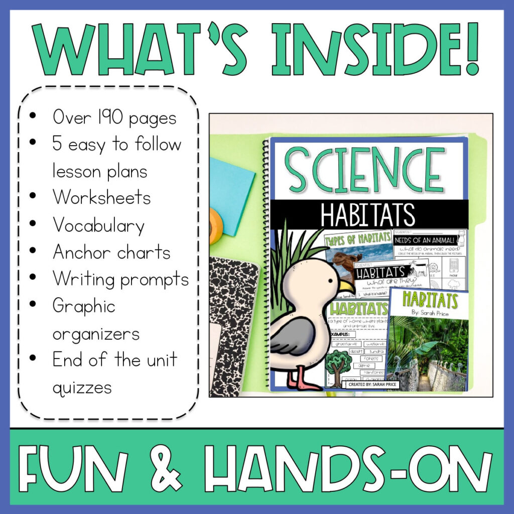 Animal Habitats And Biomes AND Basic Needs Of Animals Science Unit For ...