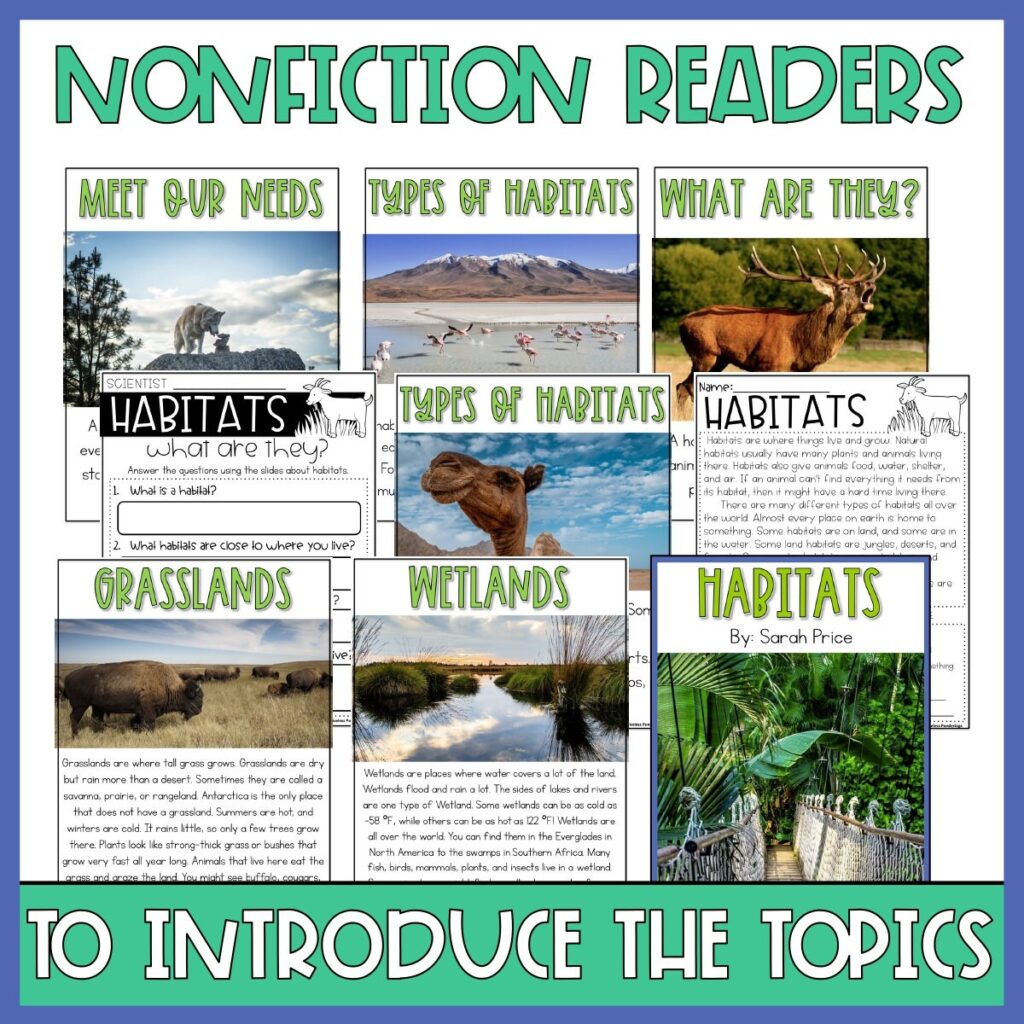 Animal Habitats And Biomes AND Basic Needs Of Animals Science Unit For ...
