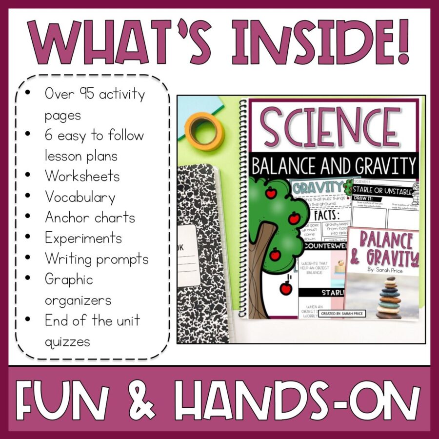 Gravity & Balance Activities, Lessons, Worksheets - 2nd & 3rd Grade ...