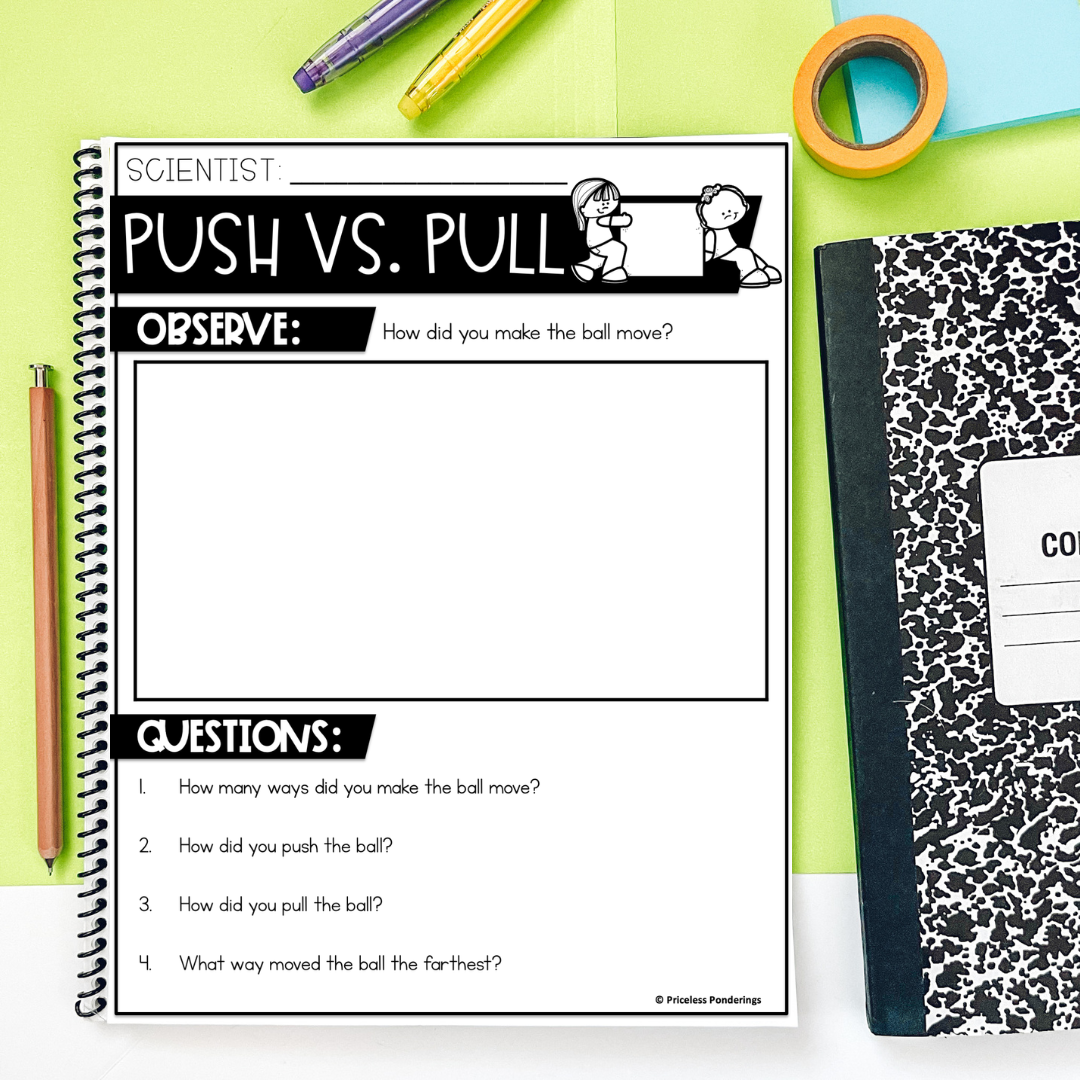 Easy Forces And Motion Unit: Physical Science Worksheets - Priceless ...