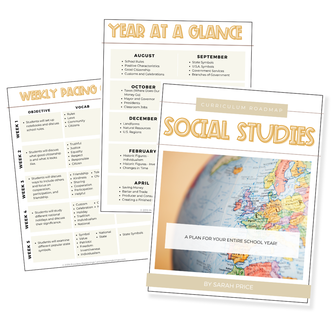 Free Social Studies Curriculum Planner For Lesson Planning - Priceless ...