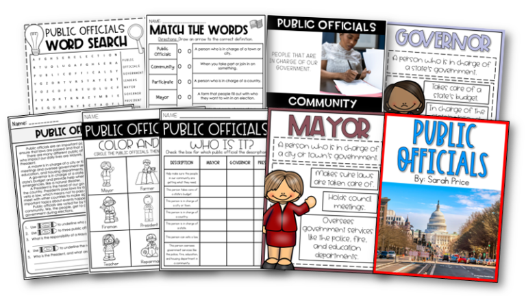 Government Leaders For Kids: Easy Worksheets & Activities - Priceless ...